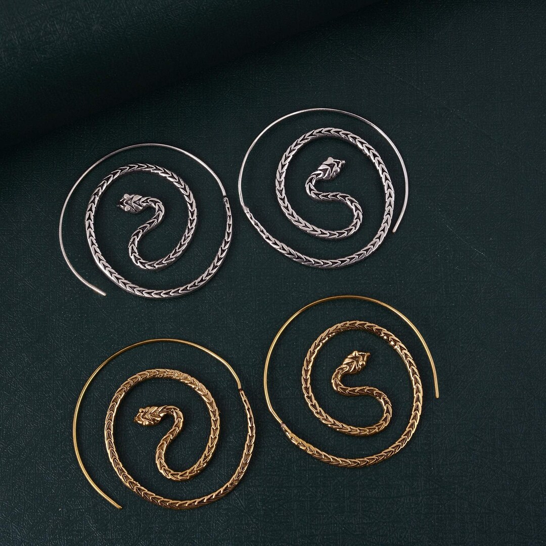 Snake Earrings, Snake Hoop Earrings, Snake Earrings, Hoop Earrings ...