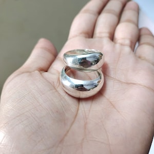 Dome Ring, Sterling Silver Dome Ring, Chunky Silver Ring, Statement ...