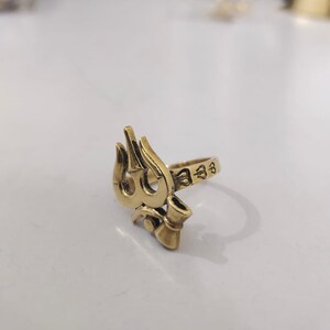 Om Lord Shiva Trishul Ring, Brass Ring, Ohm Ring, Dainty Ring, Handmade ...