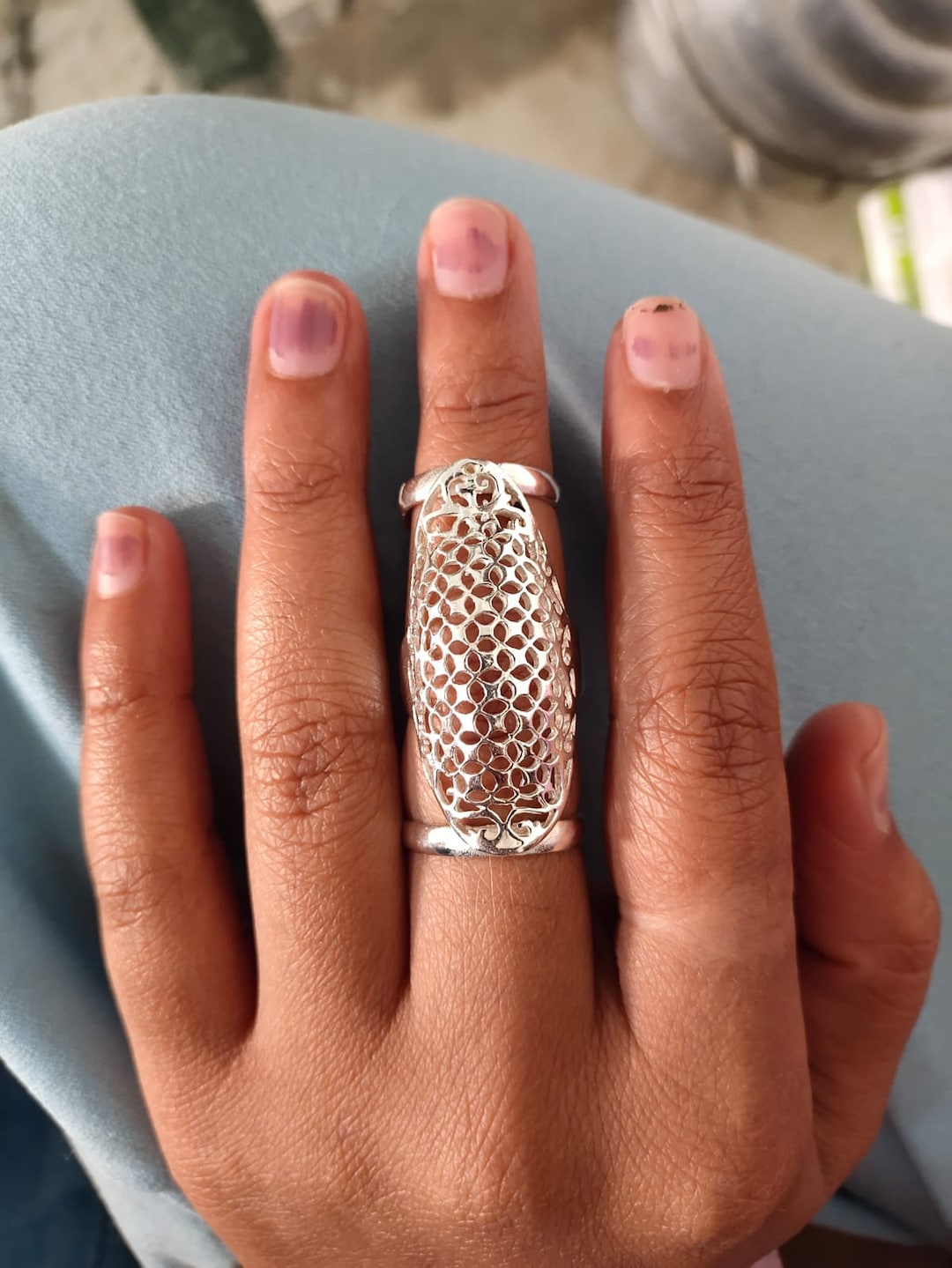 Silver Arthritis Splint Ring, Lateral Deviation Support, EDS Ring ...