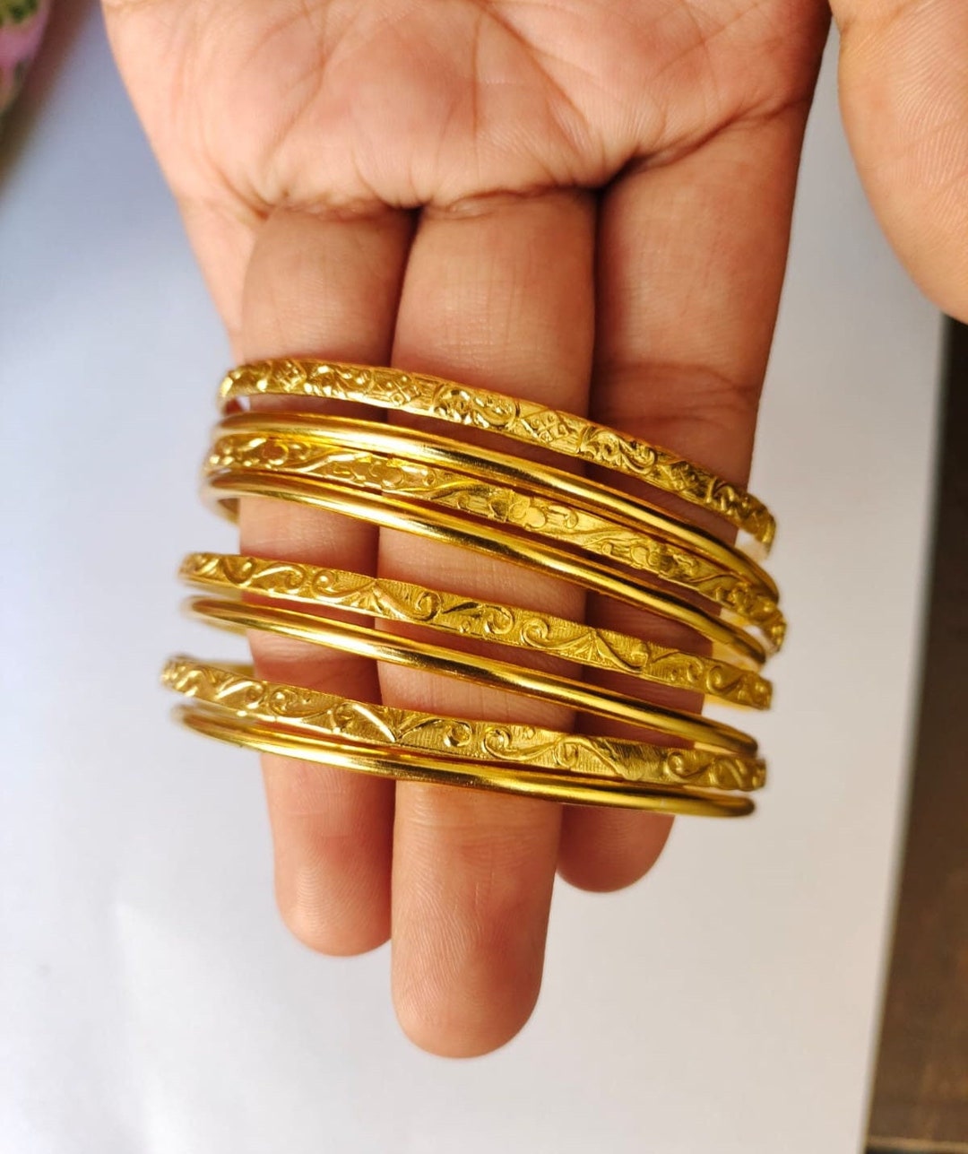 Indian Gold Bangle Gold Filled Bangle Gold Bracelet Bangle - Etsy