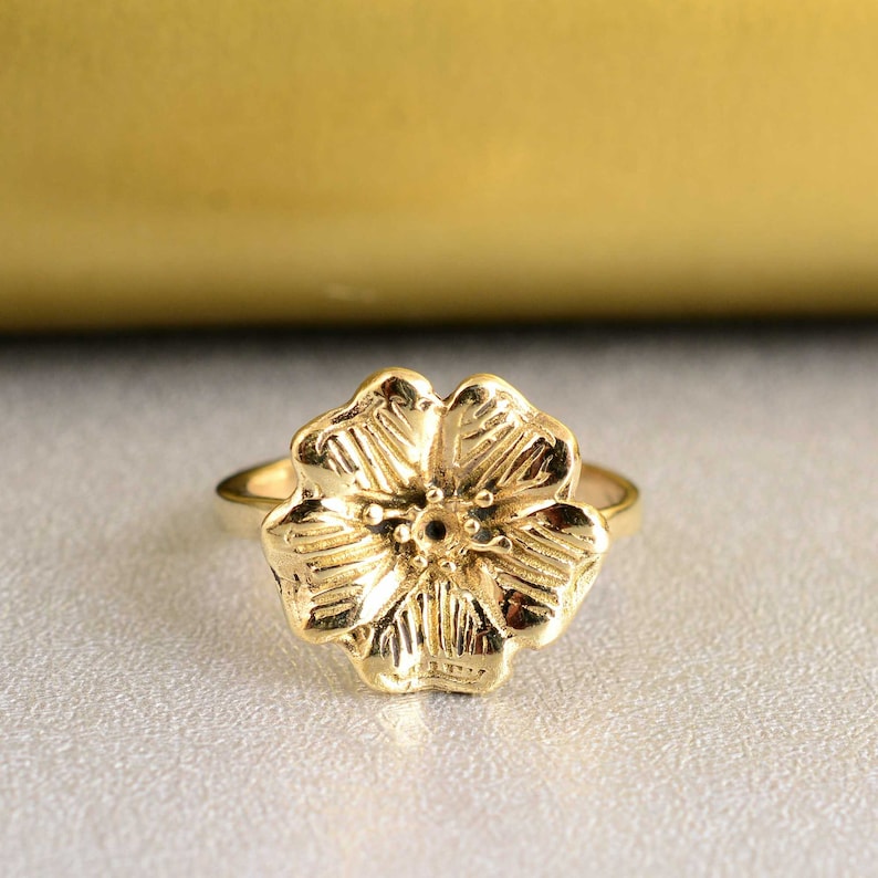 Gold Lily of the Valley Ring, Lily Flower Ring, Birth Flower Ring ...