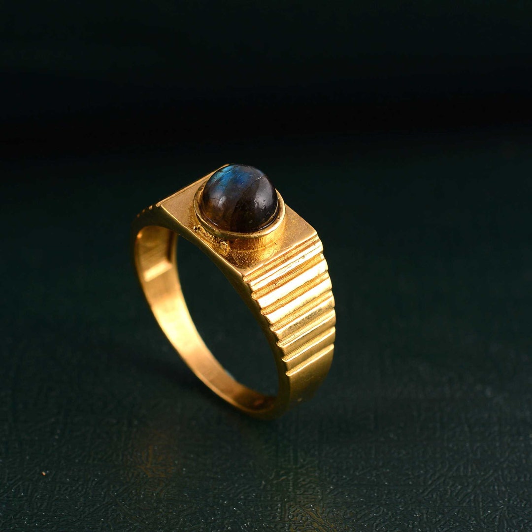 Signet Square Gold Ring, Signet Ring, Men Signet Ring, Women Signet ...