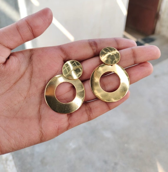 Circle Earrings Open Circle Earrings Round Earrings Hoop Stud Earrings Circle Stud Earrings Gold Circle Earrings Gold Hoop Studs Etsy