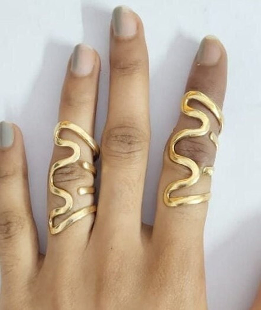 Arthritis Finger Splint Adjustable Sterling Silver 925 or Yellow Brass ...