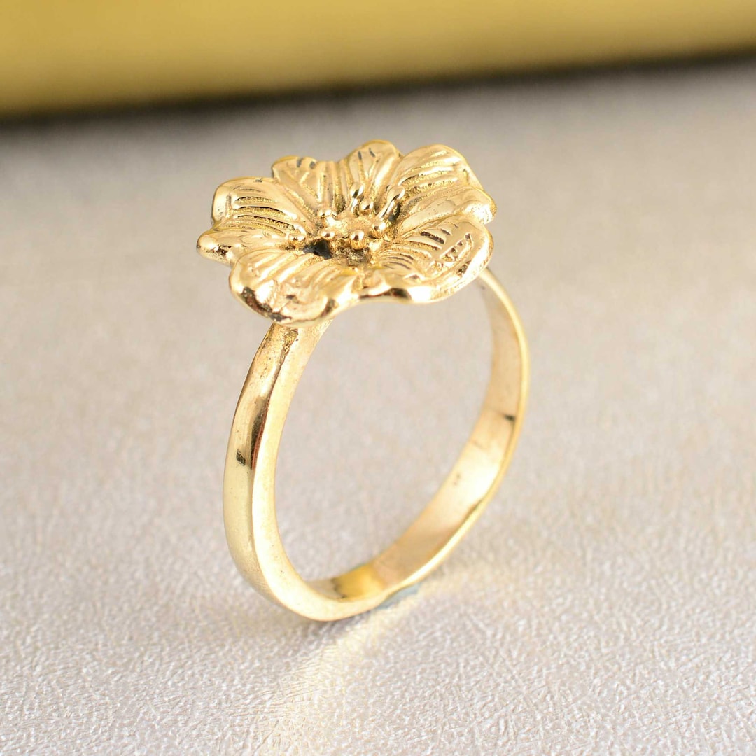 Gold Lily of the Valley Ring, Lily Flower Ring, Birth Flower Ring ...