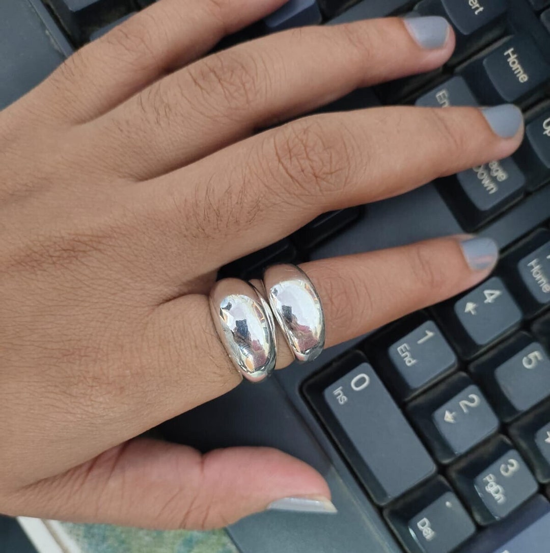 Dome Ring Sterling Silver Dome Ring Chunky Silver Ring - Etsy