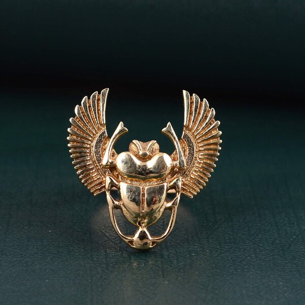 Gold Scarab Ring - Etsy