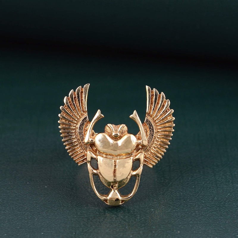 Gold Scarab Ring - Etsy