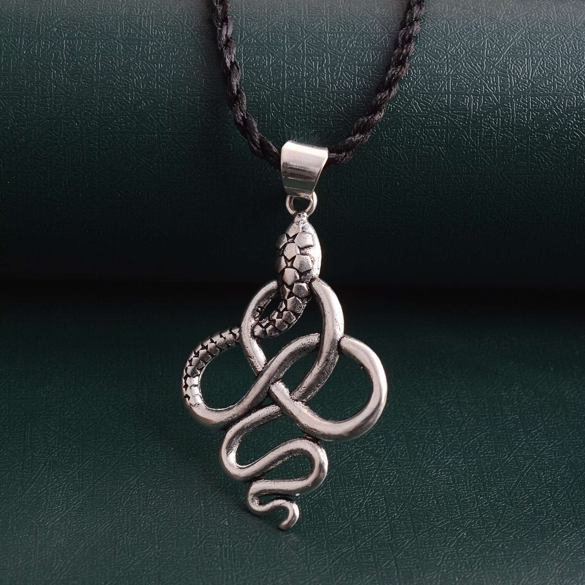 Snake Pendant, Snake Necklace, Silver Plated Jewelry, Serpent Jewelry ...