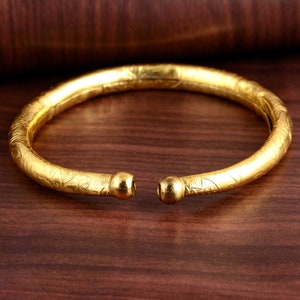 Indian Feet Bracelet Pair, Golden Color Brass Feet Bracelet,handmade ...