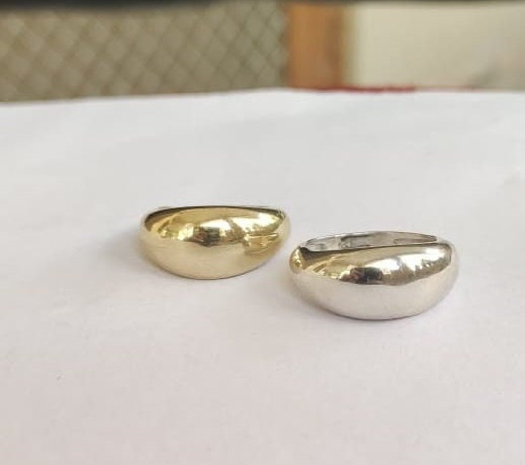 Dome Ring, Sterling Silver Dome Ring, Gold Dome Ring, Statement Dome ...