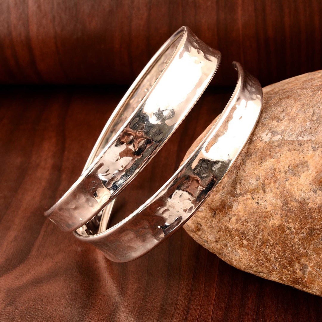 Minimalist Arm Cuff, Hammered Arm Band, Silver Upper Arm Cuff Bracelet ...