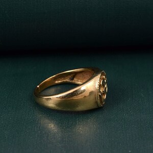 Om Ring, Signet Ring, Ohm Ring, Designer Brass Ring, Vintage Ring ...