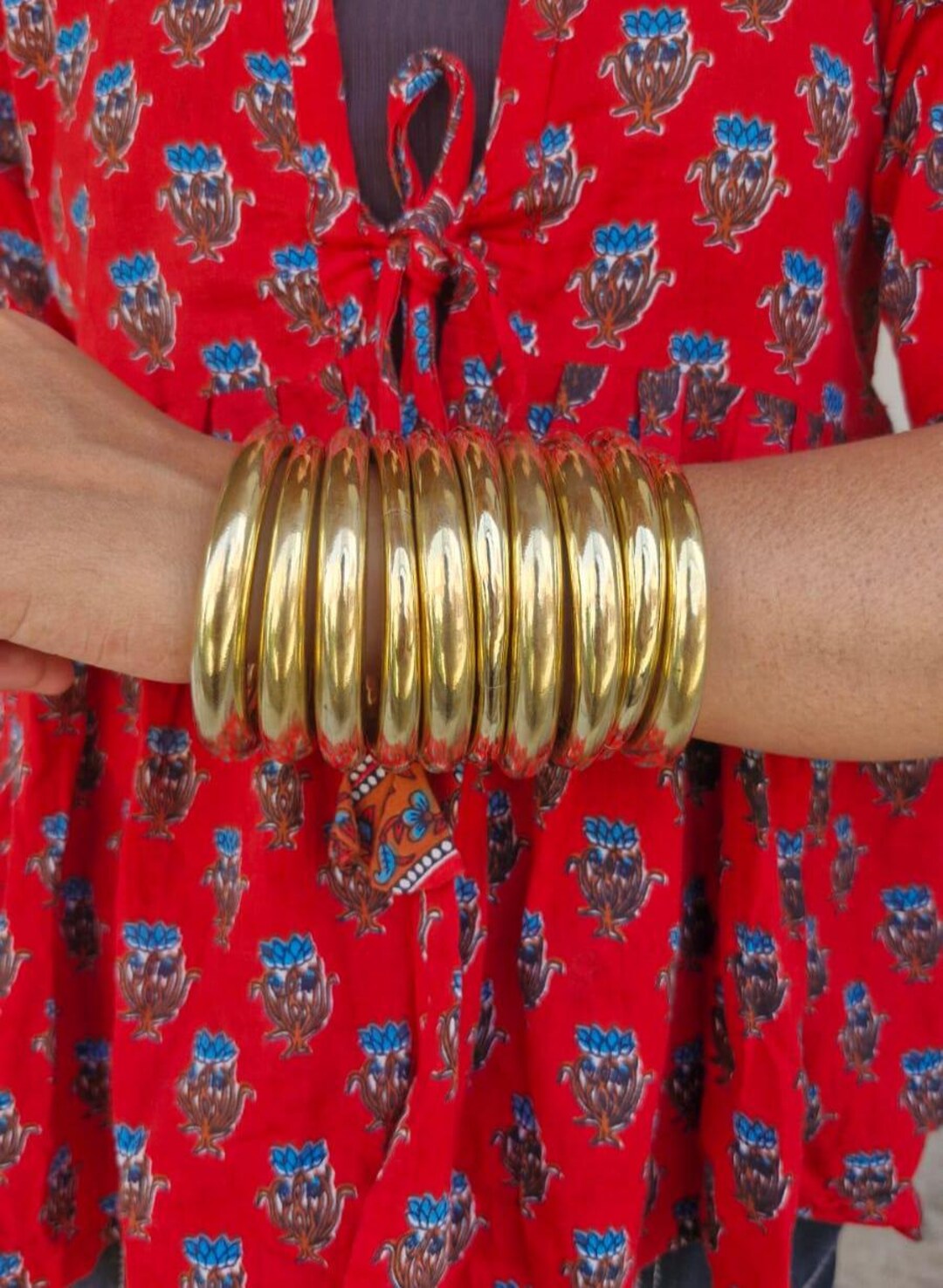 Gold Brass Bangle, Thick Heavy Brass Bangle, Chunky Brass Bracelet ...