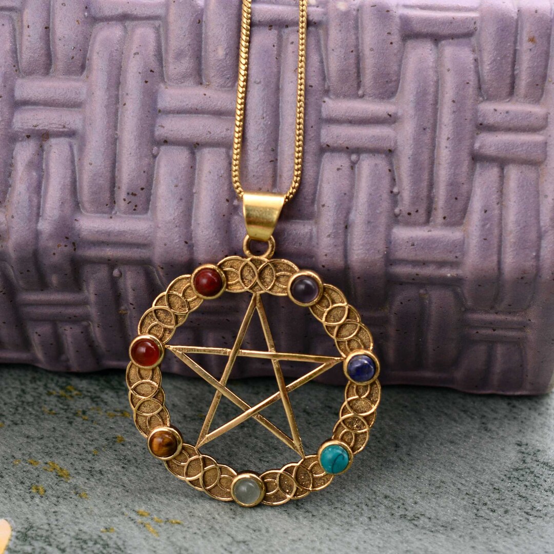 7 Seven Chakras Star Pendant Made With Brass - Etsy