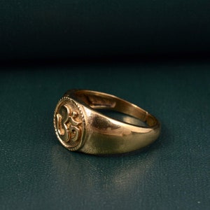 Om Ring, Signet Ring, Ohm Ring, Designer Brass Ring, Vintage Ring ...