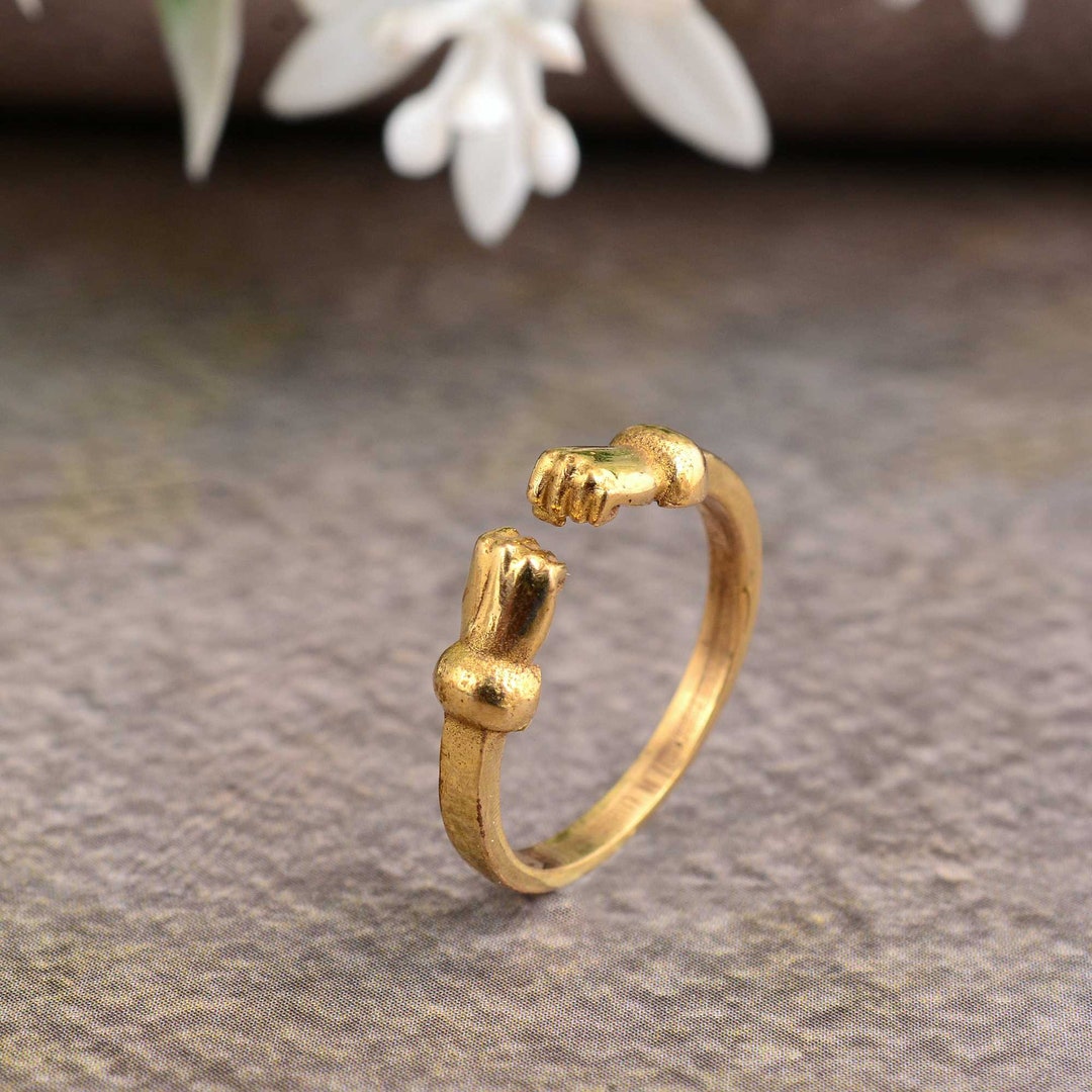 Gold Fist Ring, Power Symbol Ring, Hand Ring, Gold Ring, Fist Hand Ring ...