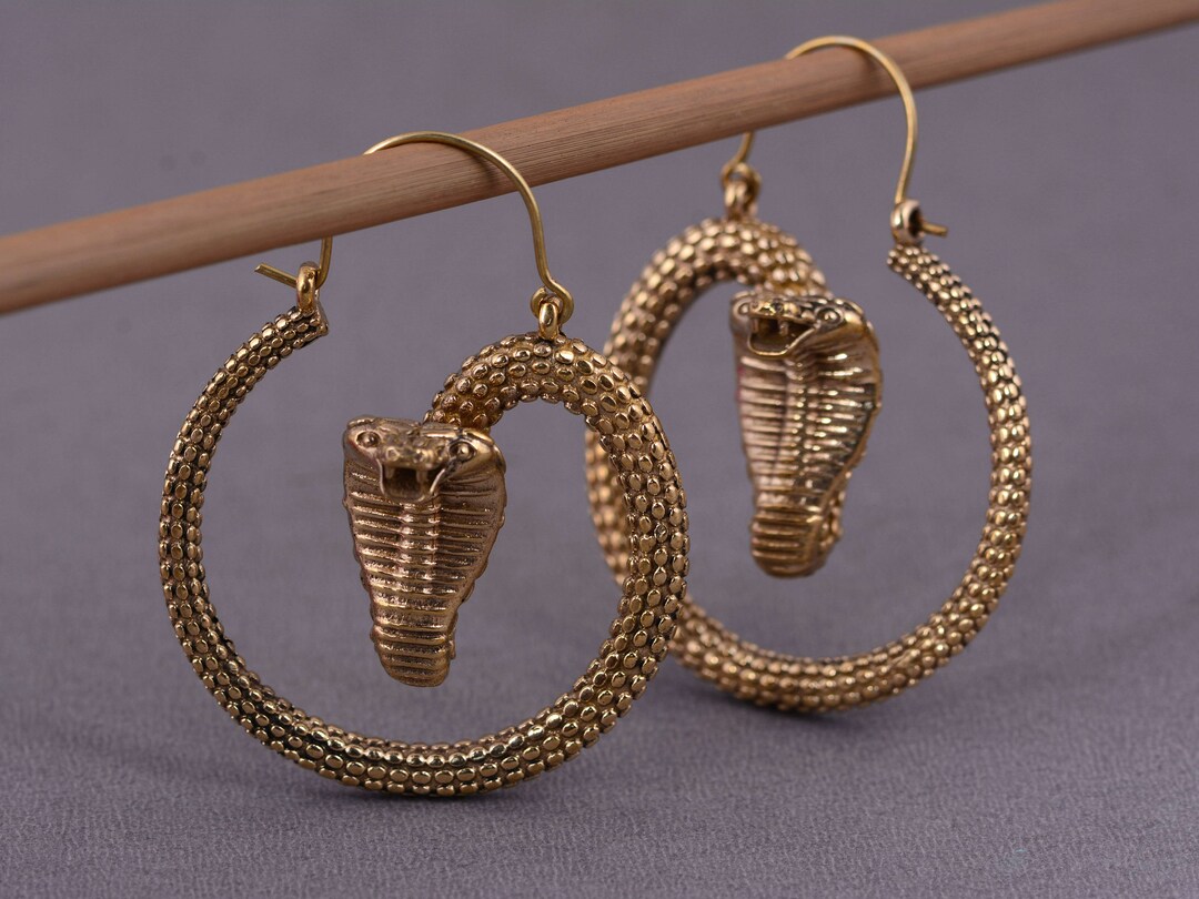 Snake Hoop Earrings, Snake Jewelry, Serpent Earrings, Serpent Jewelry ...