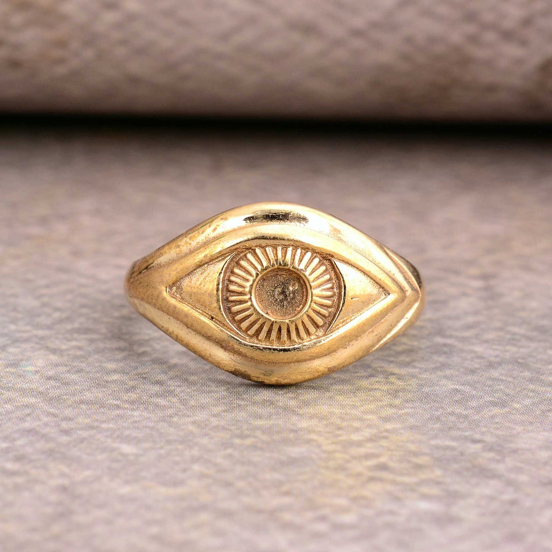 Evil Eye Ring - Women's and Men Evil Eye Gold Jewelry - Evil Eye ...