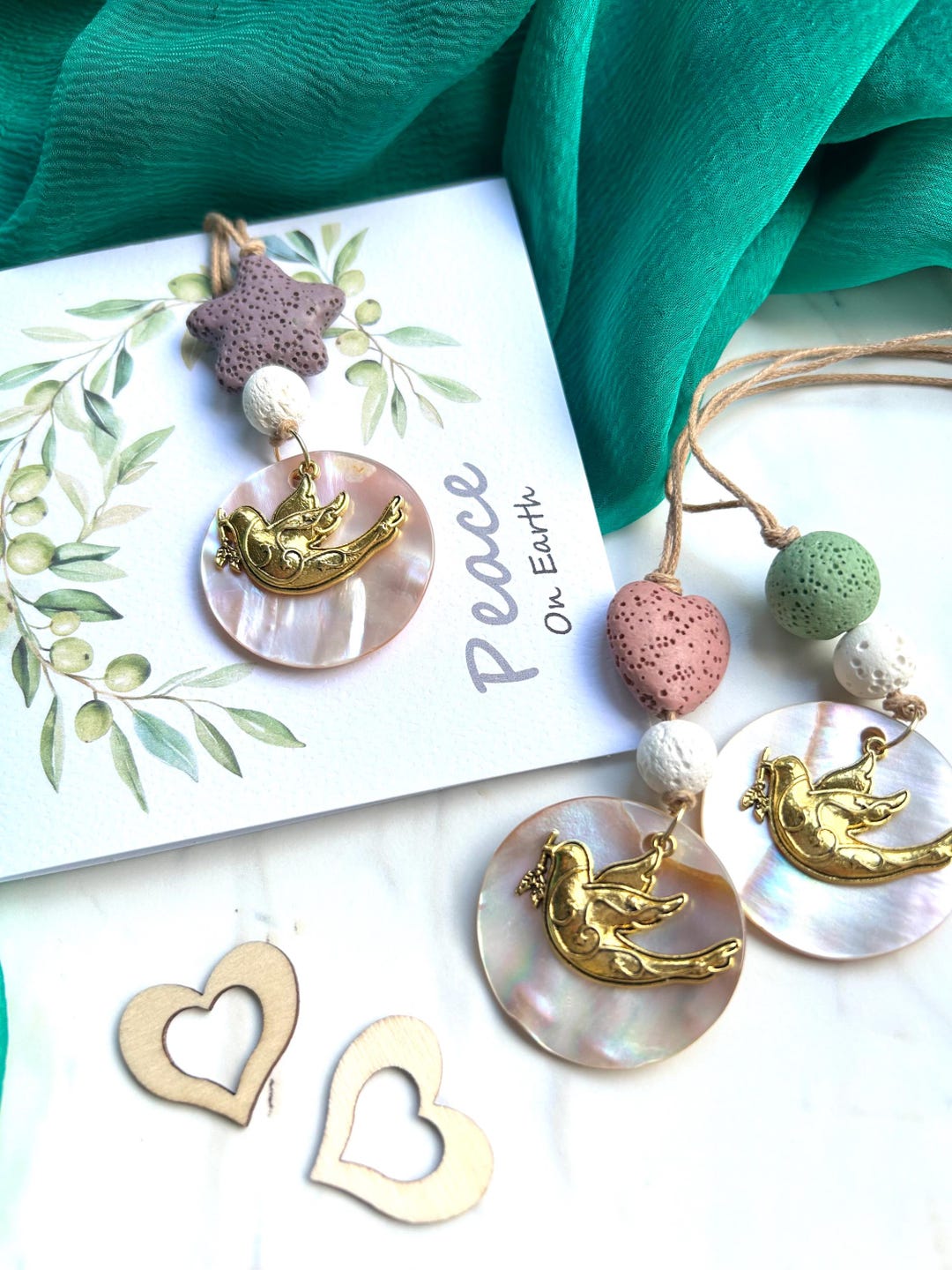 DOVE Car Air Freshener: Essential Oil Diffuser Charm Gift + Card ...