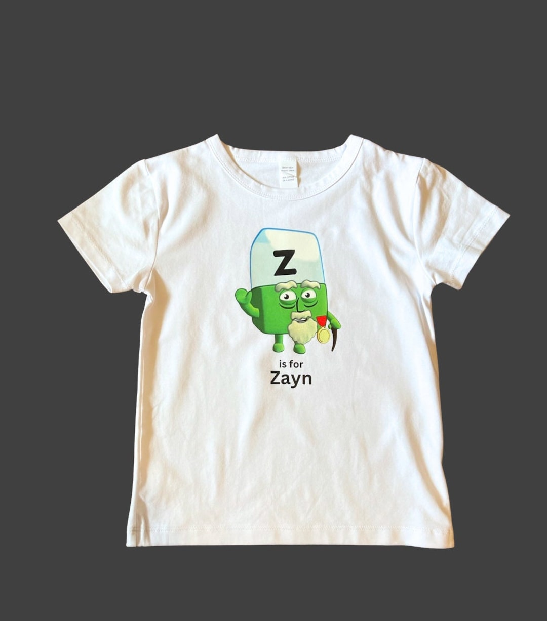 Alphablocks Numberblocks Personalised Tee for Kids. Alpha Blocks Tee ...