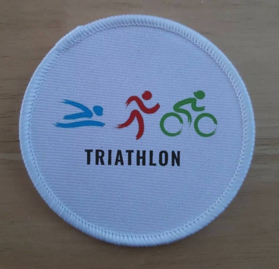 Triathlon Sublimation Patch Badge - Etsy