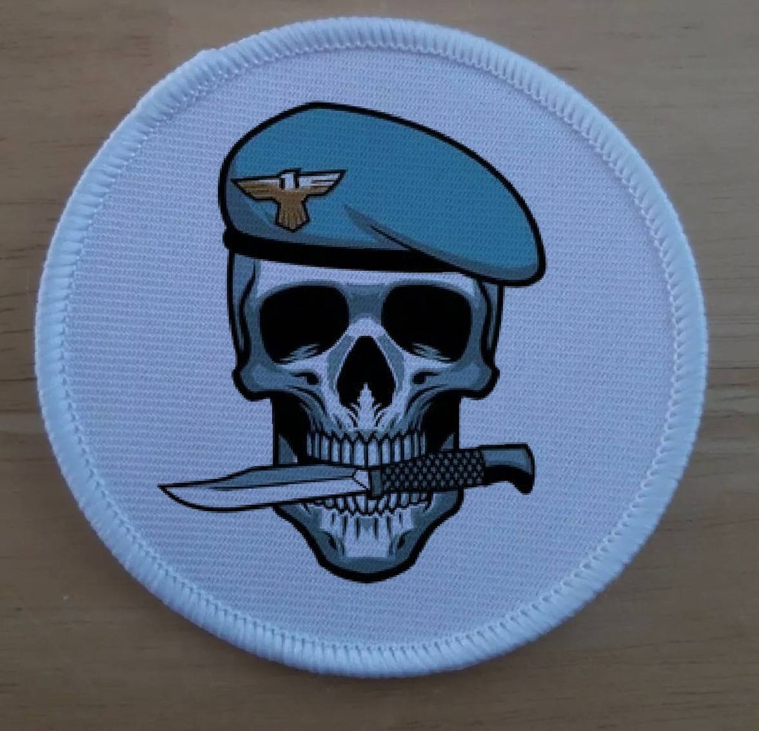 Military Skull With Knife Patch Badge - Etsy