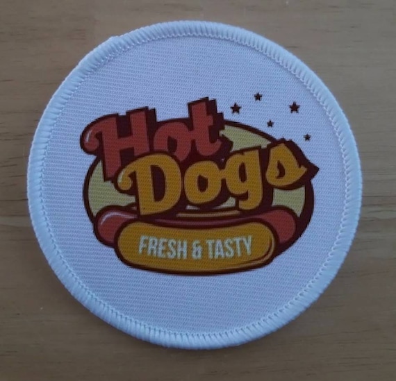 Hot Dog Patch Badge - Etsy