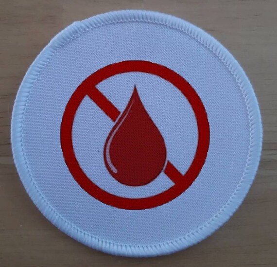 No Blood Awareness Symbol patch badge | Etsy
