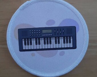 Pink Music Note Piano Keyboard Patch Iron Sew on Clothes Bag ...