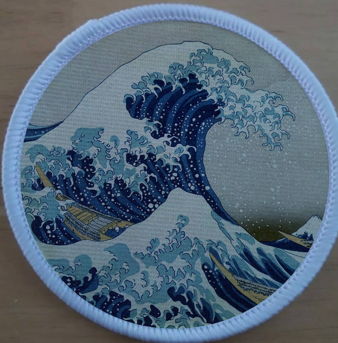 Kanagawa Wave Patch Badge - Etsy