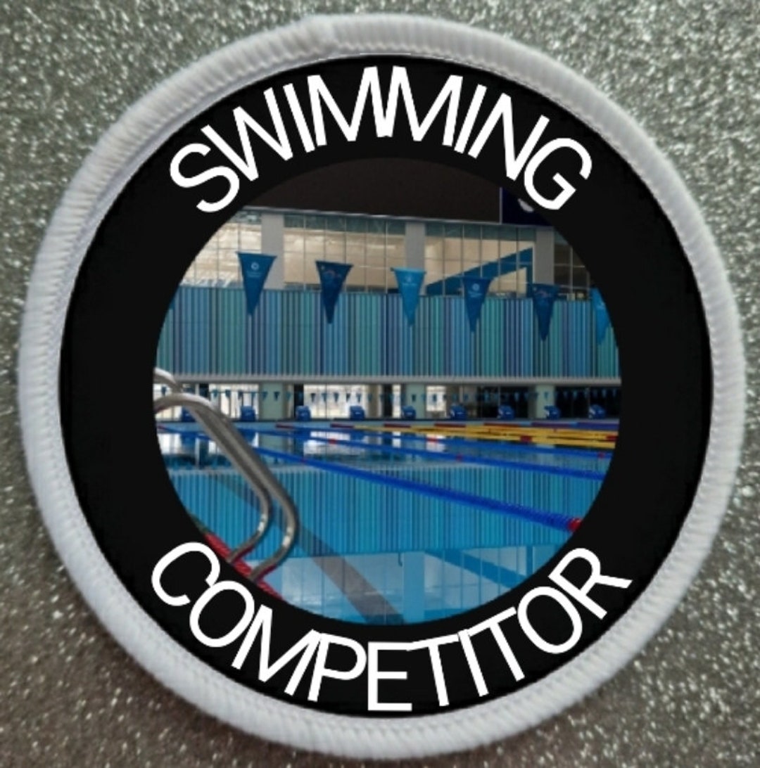 3 Inch Swimming Competitor Sublimation Patch Badge - Etsy