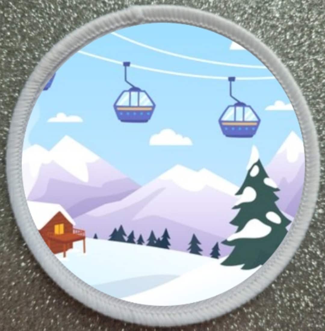 Ski Resort Scene 3 Inch Patch Badge - Etsy