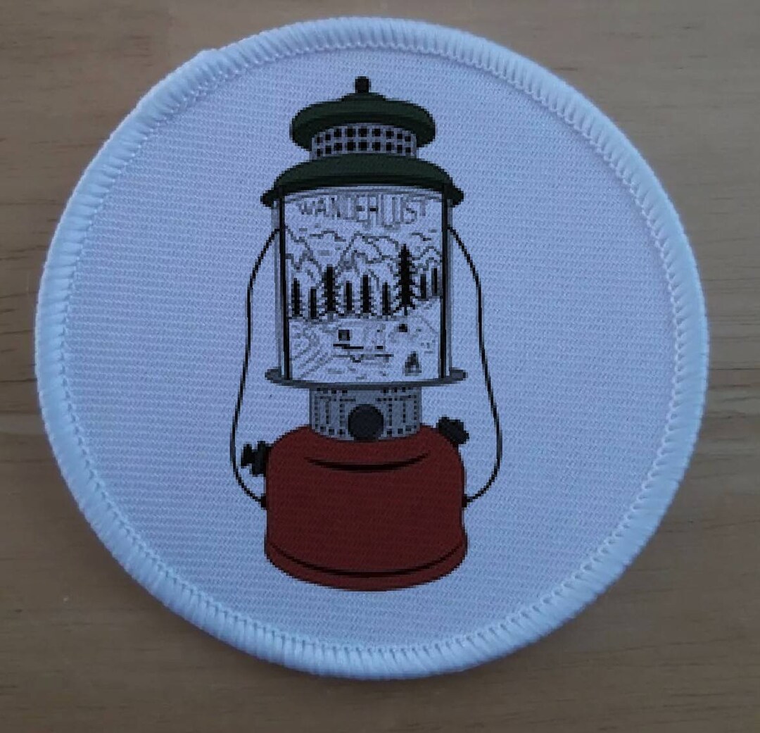 Camping Lantern Patch Badge - Etsy