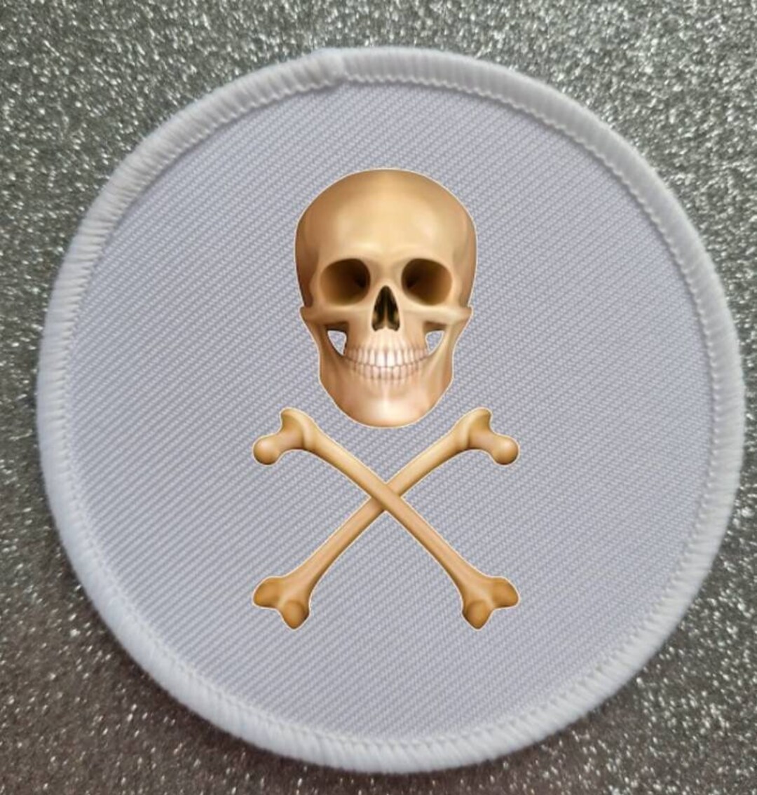7 Inch Large Skull & Crossbones Patch Badge - Etsy