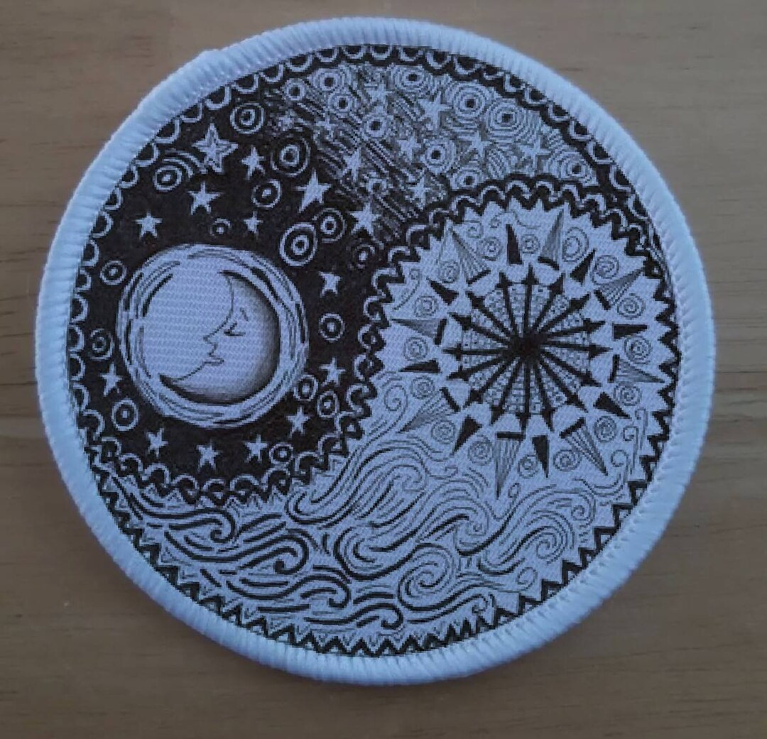 Yin Yang Sun and Moon Patch Badge - Etsy