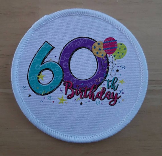 60th Birthday Patch Badge - Etsy