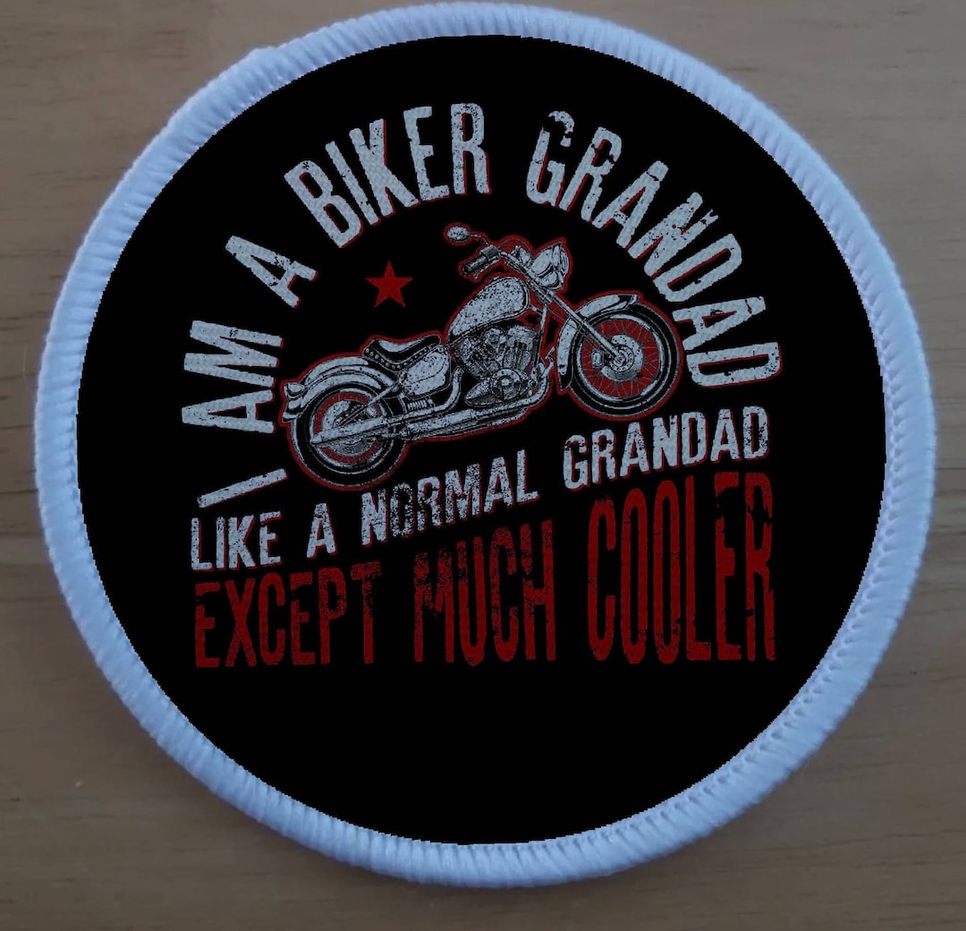 Biker Grandad 3 Inch Sublimation Patch Badge - Etsy
