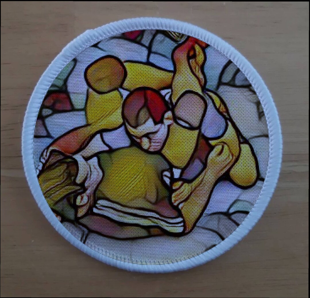 30" BJJ Triangle Choke Stained Glass Patch Badge - Etsy