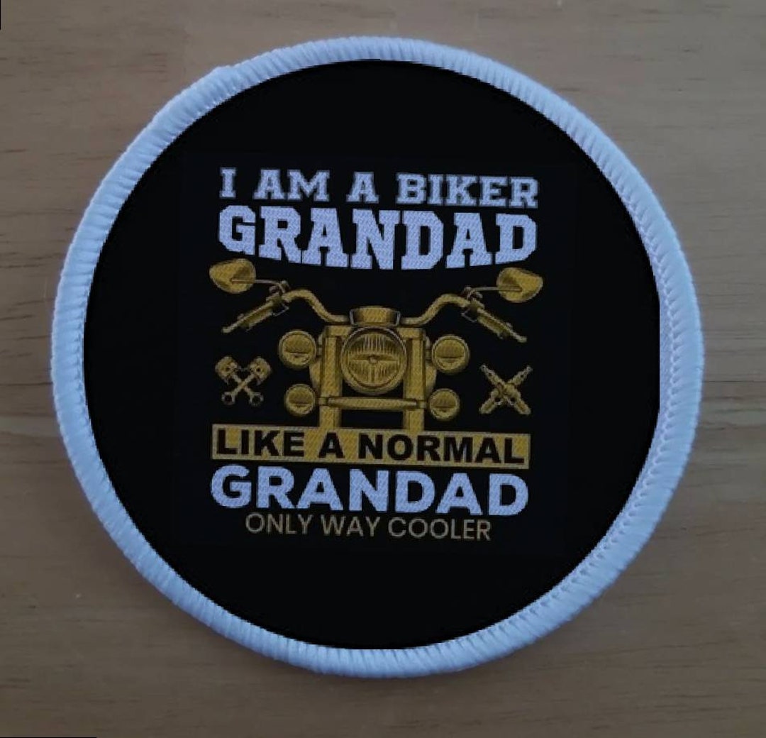 Biker Grandad 3 Inch Sublimation Patch Badge - Etsy