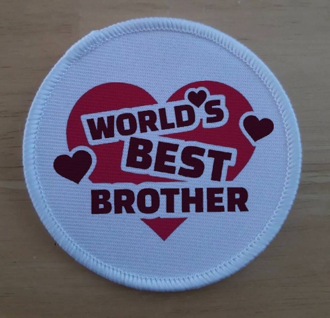 Worlds Best Brother Patch Badge - Etsy