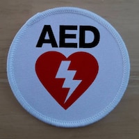 First Aid Sticker AED Automated External Defibrillator Sticker Warning ...