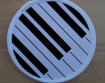 Pink Music Note Piano Keyboard Patch Iron Sew on Clothes Bag ...