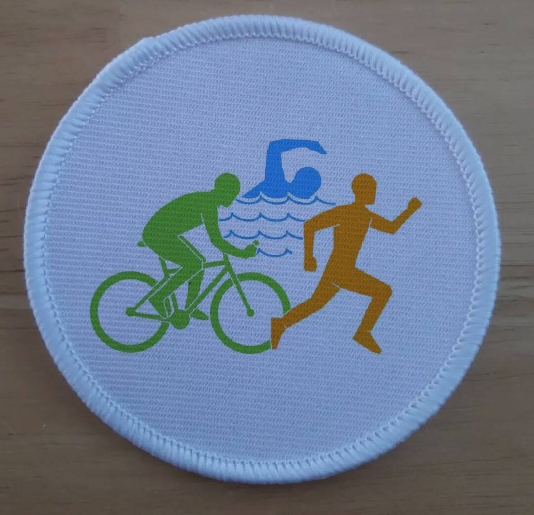 Triathlon Patch Badge - Etsy