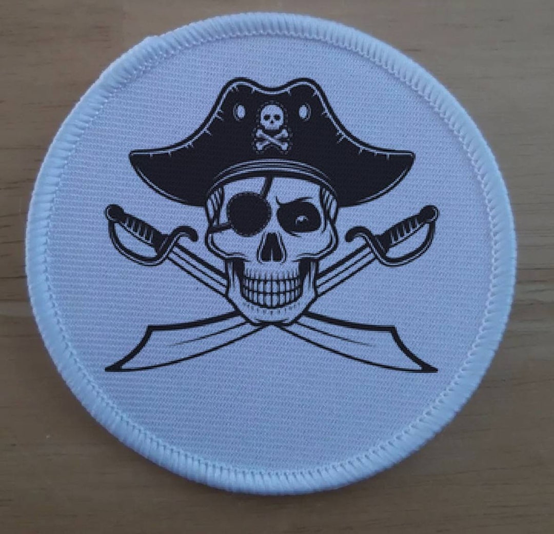 Skull and Crossbones Patch Badge - Etsy