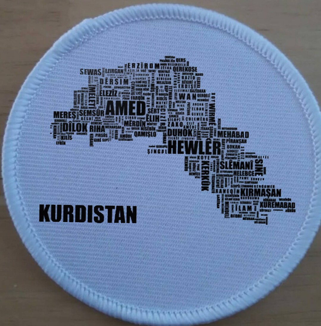 Kurdistan Letters Map Patch Badge - Etsy