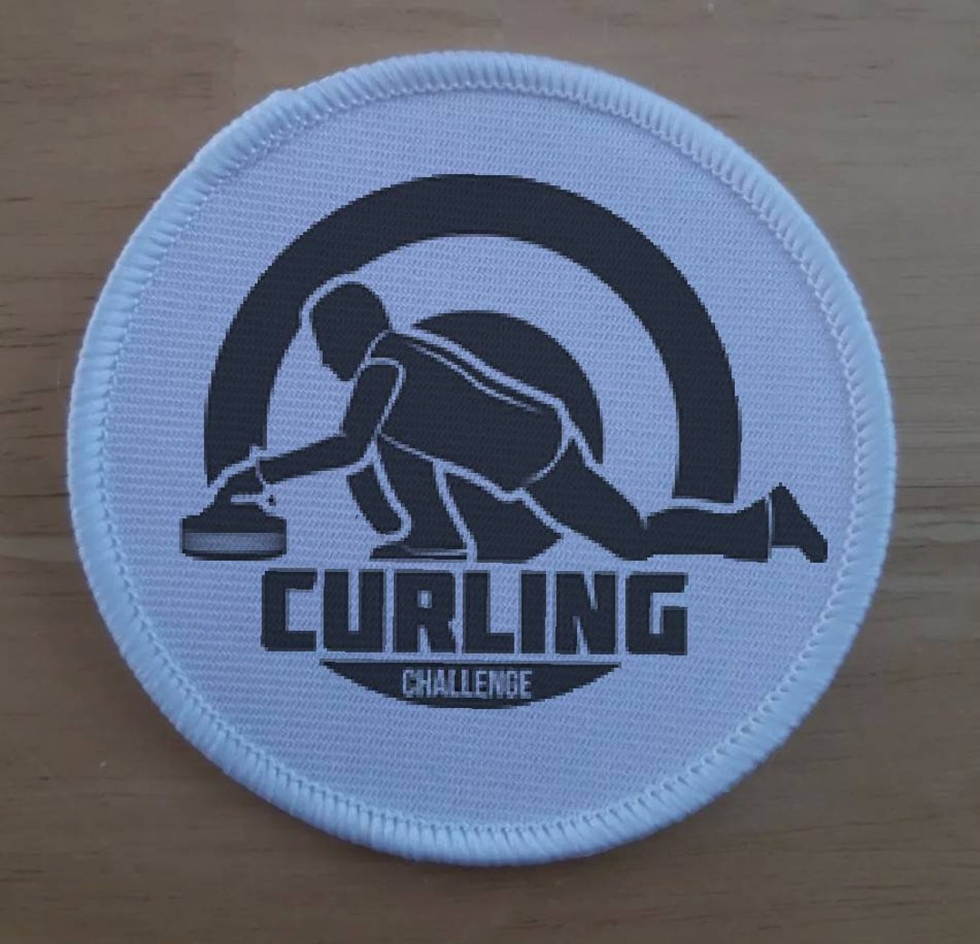 Curling Patch Badge - Etsy