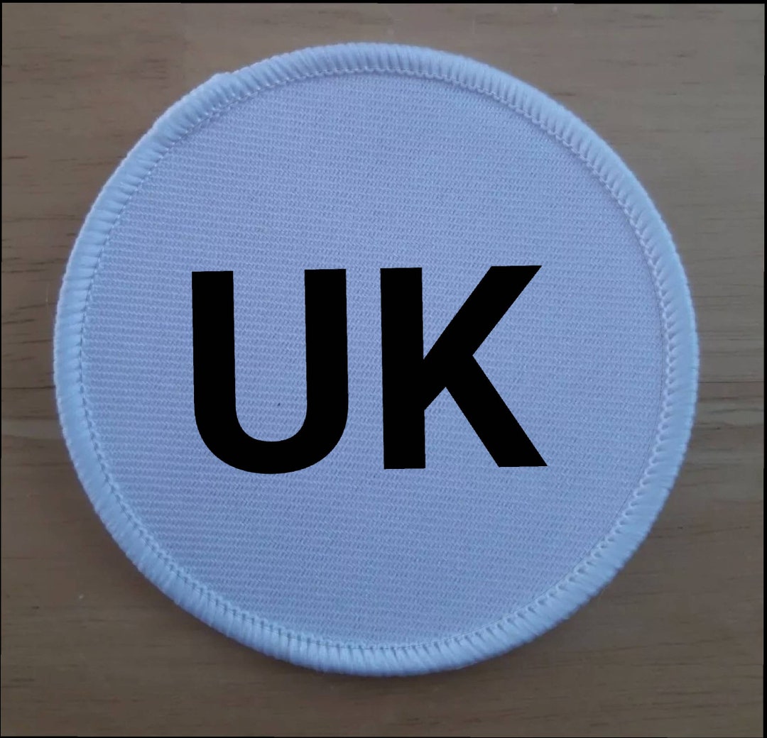 Uk 'car Sticker' Style 3" Dyed Patch Badge - Etsy