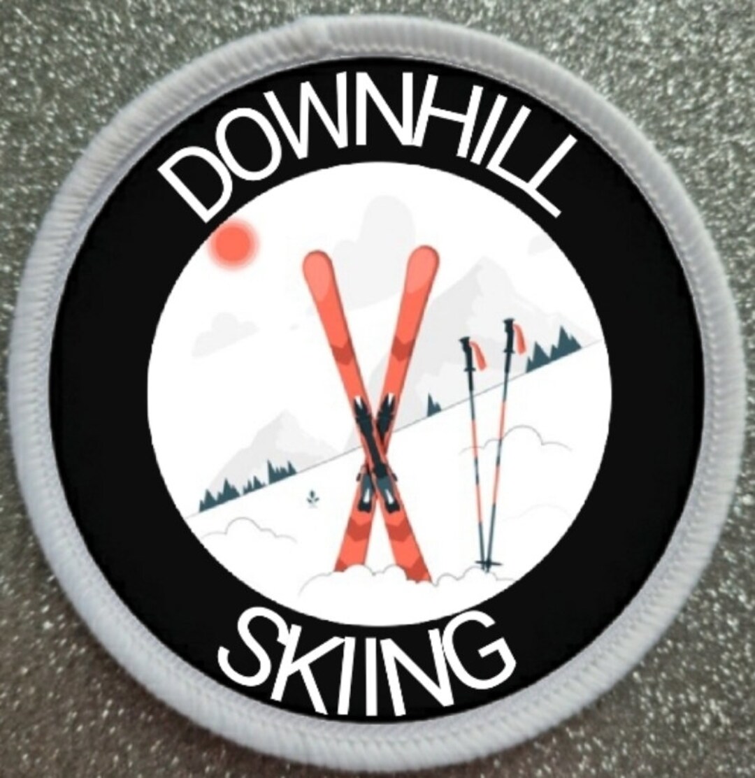 Downhill Skiing Ski 3 Inch Patch Badge - Etsy